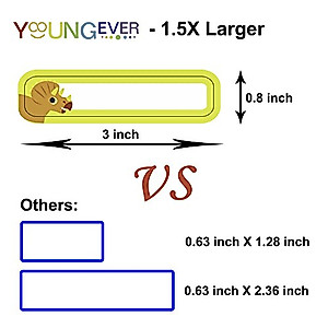 Youngever 180 Pack Baby Bottle Labels for Daycare, Waterproof, Self-Lamination, Write-on, 60 Fun Design