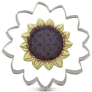 LILIAO Fall Pumpkin Flower Cookie Cutter - 4.4 x 4.4 inches - Stainless Steel - By Janka