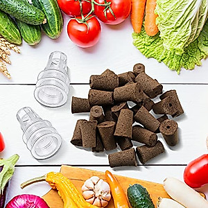 Jutom 60 Pieces Hydroponic Seeds Grow Sponges Pods Kit Root Plant Basket Seed Growing Kit Replacement Pod Cups Pot for Garden Indoor Herb Hydroponic Growing System