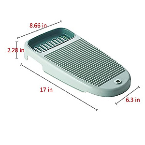 Emivery Portable Washboard for Laundry Mini Non Slip Underwear Sock Washing Board Plastic Clothes Washing Scrubbing Board for Home Bathroom Green