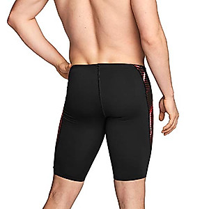 Speedo Men's Standard Swimsuit Jammer Endurance+ Printed Team Colors, Solar Red, 36