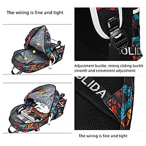 Basketball Superstar Wonder Boy Laptop Backpack Youth Travel Bag Students Waterproof Schoolbag (B)