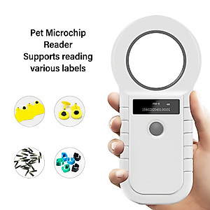 New Upgrade Pet Microchip Scanner, 134.2kHz High Accuracy Rechargeable Animal Handheld RFID Reader, Portable Pet Microchip Kit for Dogs ID Tag FDX B (ISO11784 11785)
