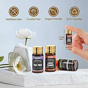 Essential Oil Gift Set, for Diffuser, Humidifiers, Skin Care, Massage, Fragrance Oil Scent for DIY Candle and Soap Making (18 * 5ML)