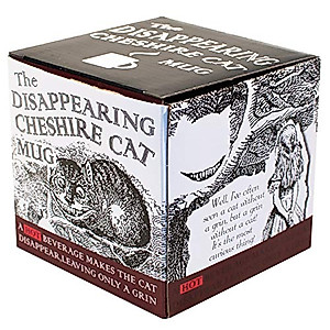 The Unemployed Philosophers Guild Disappearing Cheshire Cat Heat Transforming Color Changing Reveal Mug - Add Coffee and The Cheshire Cat Disappears Except for its Grin, Comes in a Fun Box