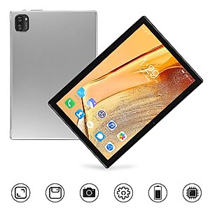 2 in 1 Tablet, 10.1 Inch Android 12 Tablet, Octa Core CPU, 8GB RAM 256GB ROM, FHD Touchscreen, 8+16MP Dual Camera, 2.4/5G WiFi, BT 5.0, 4G Cellular Tablet with Keyboard & Case (Grey)