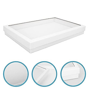 Cabilock Box Hundred ring box baseball holders for balls display jewellery display tray foam ring display 100- slots ring case ring display pad to rotate nose ring jewelry white paper