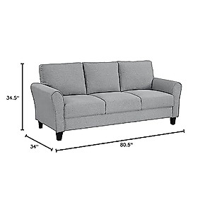 Lexicon Eloise Living Room Sofa, Dark Gray