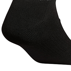adidas mens Athletic Cushioned (6-pair) Low Cut Sock, Black/Aluminum 2, X-Large US
