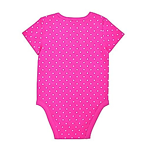 Nickelodeon Baby Shark Girls’ 3 Pack Short Sleeve Bodysuit for Newborn and Infant – Pink/Grey