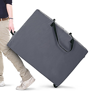 Cuddly Nest Rolling Folding Mattress Storage Bag - Heavy Duty Storage Container Fits for Tri-Fold Mattress Christmas Tree with 2 Wheels & Handles(Fits 6" QUEEN Mattress)