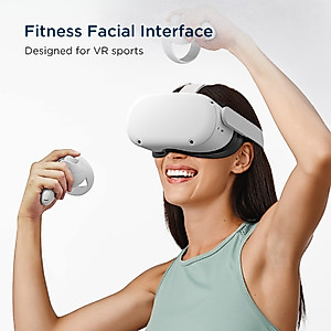 KIWI design Upgraded Face Cushion and VR Weight Controller Fitness Accessories, Compatible with Quest 2