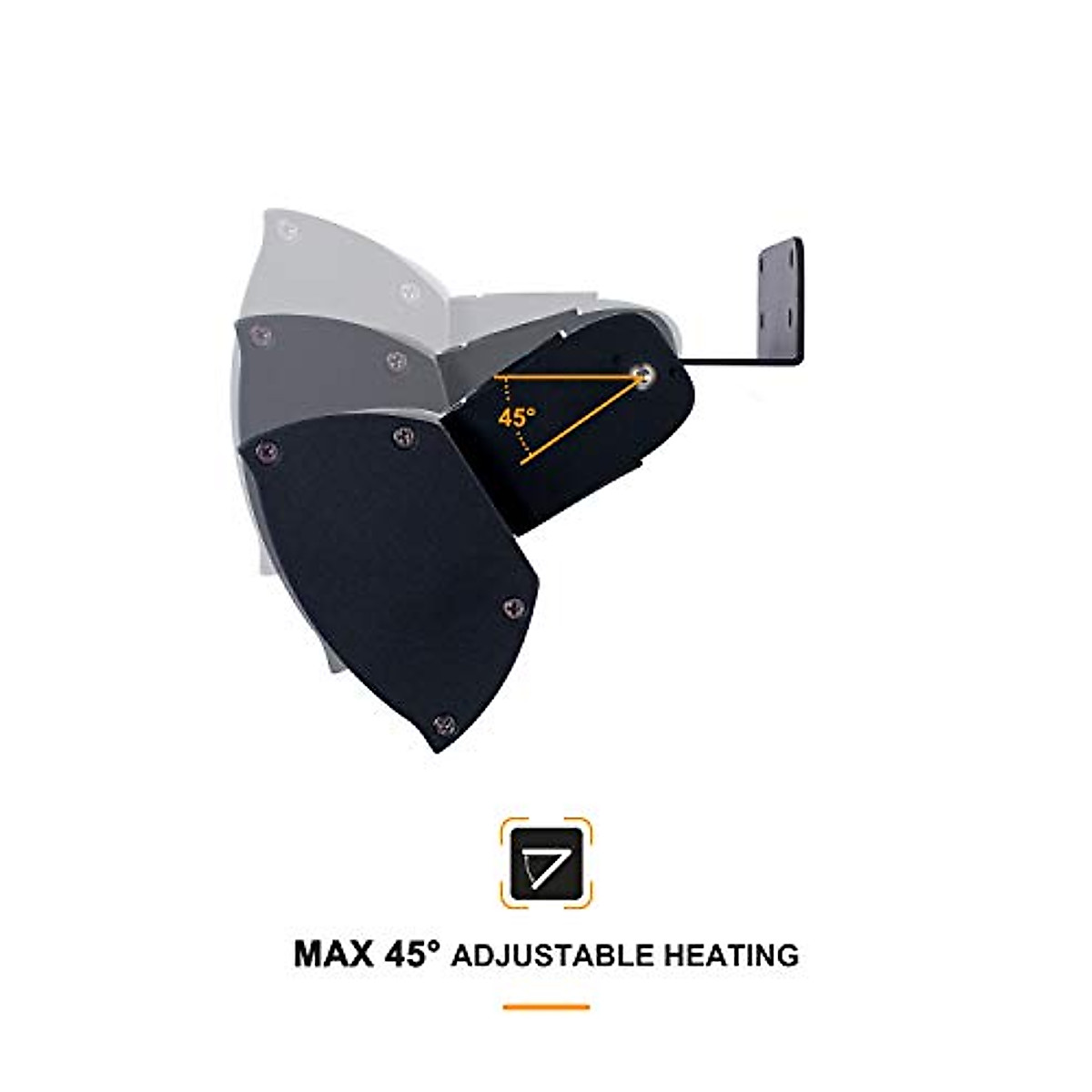 Star Patio Electric Patio Heater, Indoor/Outdoor Heater, Infrared Heater, Wall Mounted, Outdoor Heaters for Patio, Garage Heater, Space Heater, 1500W, Black, STP1580-SW