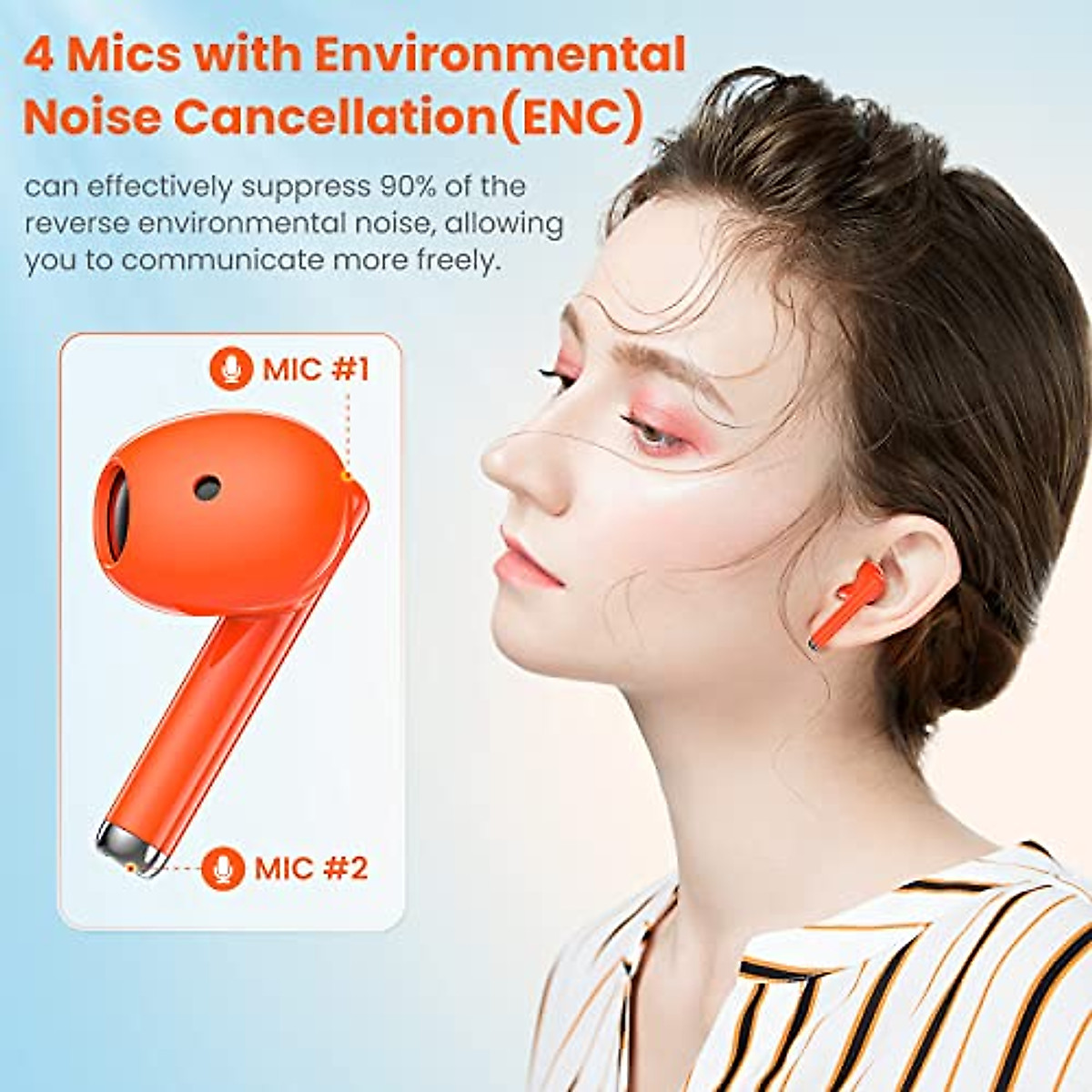 Wireless Earbuds for Samsung S23 S22 A14 COOYA Bluetooth 5.3 Headphones Dual Mic 13mm Dynamic Drivers 36H Playtime Gaming Headsets Stereo ENC Earphones for iPhone 14 Pro Max 13 12 Pixel 7 6 OnePlus 10