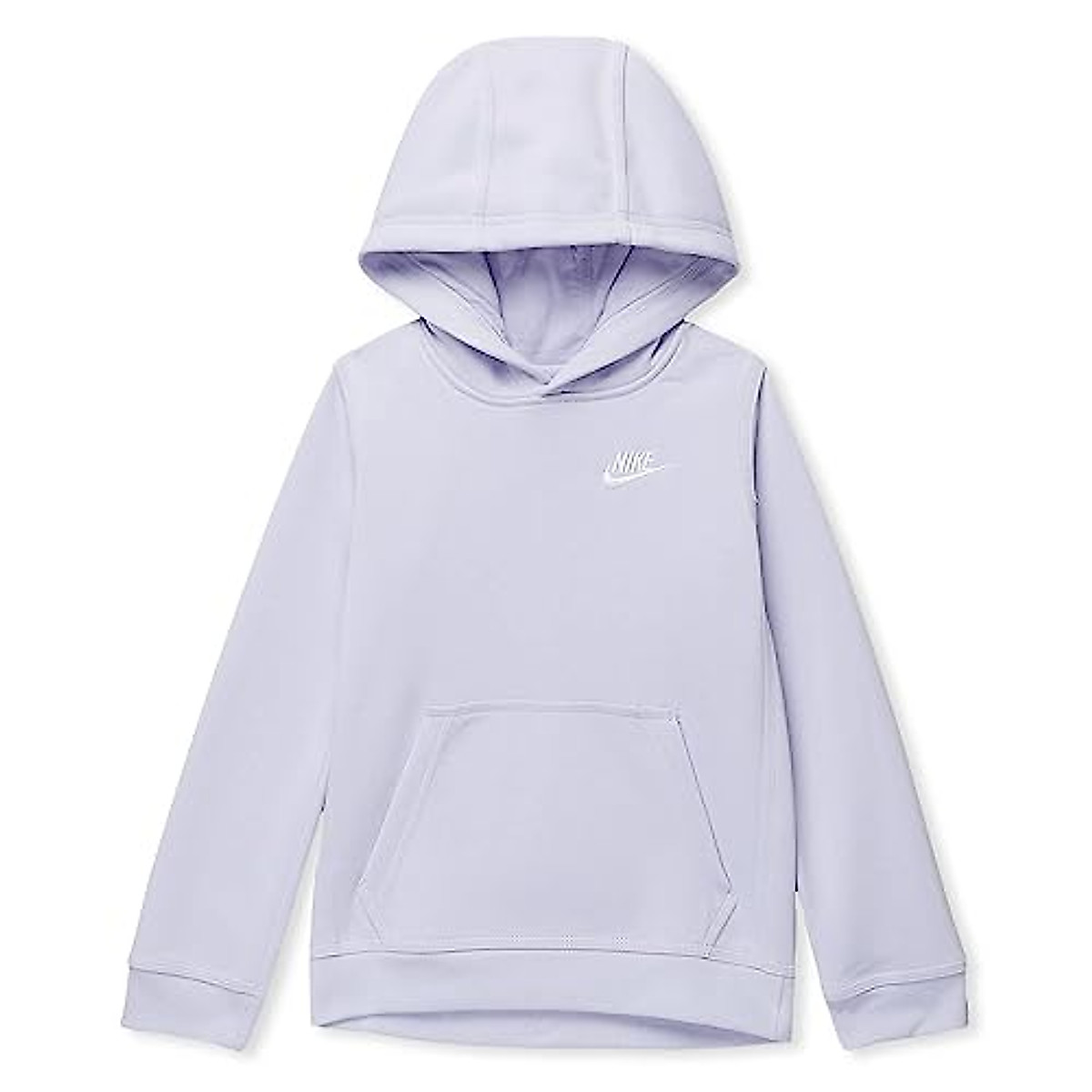 Nike NSW Club Fleece Pullover Hoodie (Big Kids) Oxygen Purple/White LG (Big Kid)