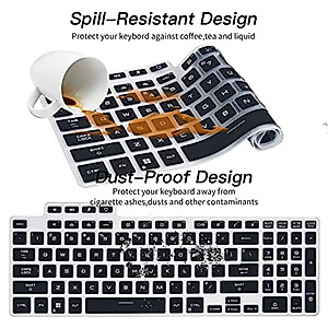 Keyboard Cover for 2023 2022 ASUS TUF Gaming F15 FX507ZM FX507ZC FX507VU / A15 FA507NU / A16 FA617NS / TUF Dash 15 FX517ZM, TUF Gaming F17 FX707 / A17 FA707 FA707RM 17.3 Gaming Laptop -Black