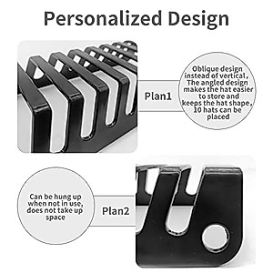 ishenkea Baseball Cap Organizer，Cap Organizer For Baseball Caps,Cap Organizer That Can Store 10 Baseball Caps ，No Install Required Ball Cap Organizer