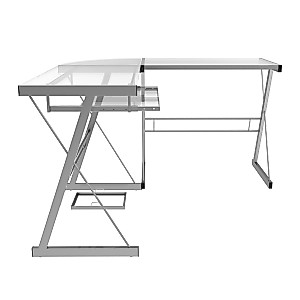 Ryan Rove Computer Desk, Silver