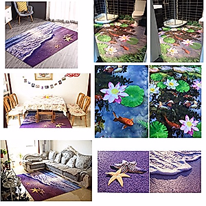ZaH Thin Area Rug Non-Slip Doormat Carpet Printing Rug for Living Room, Bedroom, Kitchen, Bathroom (2x3-19.7"x31.5", Seaworld)
