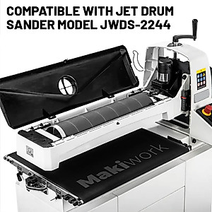 100 Grit Drum Sander Feed Belt Conveyor - Compatible With JET JWDS-2244 Drum Sander - Silicone Carbide Feed Belt Conveyor, 22-3/8" x 44"