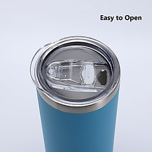 Docik 6 Pcs 20 oz Skinny Tumbler Replacement Lid 2.75 Inch Diameter, Spill Proof Splash Resistant, BPA Free