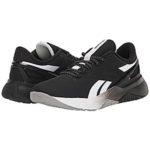 Reebok Women's Nanoflex Cross Trainer, Black/White/Pure Grey, 8.5