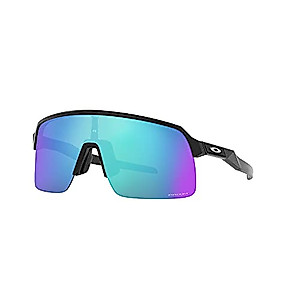 Oakley Men's OO9463A Sutro Lite Low Bridge Fit Rectangular Sunglasses, Matte Black/Prizm Sapphire, 39 mm