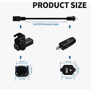 Aprelco 3ft Extension 2-Pin Sofa Recliner DC Output Cable Power Cord for Recliner Lift Chair Motor Actuator KDPT007