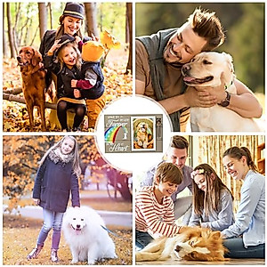 Pet Memorial Picture Frame for Dog, Pet Dog Rainbow Bridge Picture Frame with Ashes Urn, Fur Baby Passing Away Gifts to Dog Owners, Pet Loss Remembrance Photo Frame, Pet Puppy Keepsake to Condolences