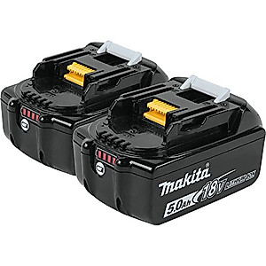 Makita BL1850B2DC2 18V LXT® Lithium-Ion Battery and Dual Port Charger Starter Pack (5.0Ah)