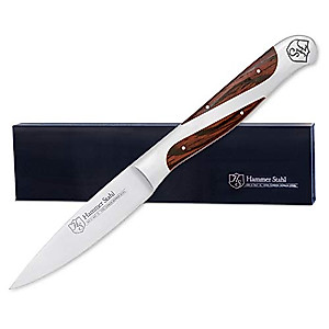 Hammer Stahl 3.5 Inch Paring Knife | Versatile Fruit Knife for Garnishing, Peeling, and More | Small Kitchen Knife for Vegetables and Fruits | Ergonomic Quad-Tang Pakkawood Handle & Gift Box