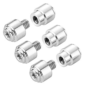 3 Packs Custom Thumb Studs for Benchmade Bugout 535 Series Knives and 535S, 535GRY-1,535SGRY-1 and More, Replacement Anodized Aluminum Thumb Stud Set, Bright Silver