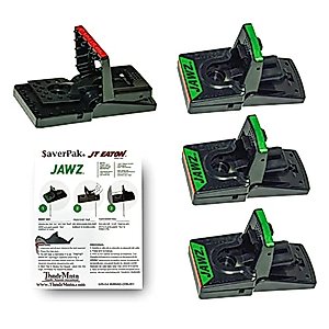 $averPak 4 Pack - Includes 4 JT Eaton Jawz Mouse Traps for use with Solid or Liquid Baits