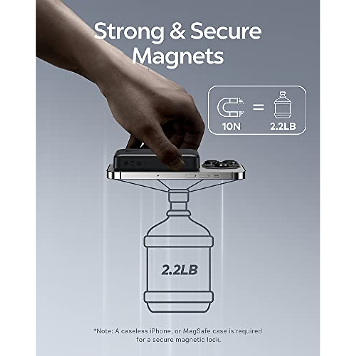 Baseus Magnetic Wireless Portable Charger, 10000mAh Battery Pack with USB C Cable PD 20W Magnetic Power Bank, for MagSafe, for iPhone 14/13/12 Series, Black