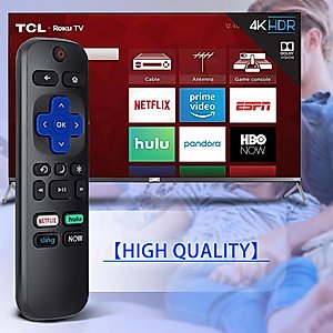 【Pack of 2】 Replacement for hisense roku tv Remote, Compatible for TCL Roku/Hisense Roku/Onn Roku/Sharp Roku Series Smart TVs (Not for Roku Stick and Box)