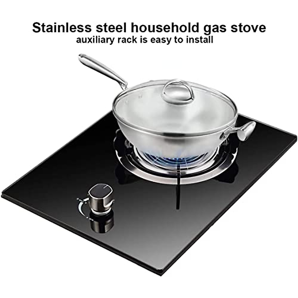 Universal Gas Stove Support, Stove Pan Stand,Gas Stove Rack,Convenient Round Gas Stove Stand Stainless Steel Gas Stove Rack Durable Small Pan Support Rack for Home Kitchen