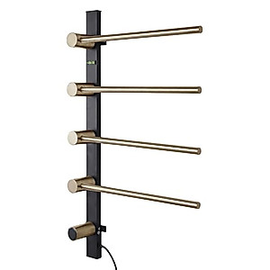 Towel Warming Rack | Wall Mount Bathroom Towel Rack | 4-Bar Bathroom Towel Heater, Electric Heated Towel Racks for Kitchen/Apartment/Hotel