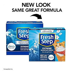 Fresh Step Advanced Extreme Clumping Litter with Febreze Freshness with Mountain Spring Scent, Fights Odor on Contact, 37 lbs. (2 x 18.5 lb. Box)