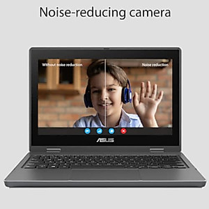 ASUS 2023 Newest Student 12" HD Anti-Glare Display, Thin & Lightweight, Intel N4500 Processor, Type-C, HDMI, Ethernet Port, 10hs Battery Life, Windows 10 Pro (4GB RAM | 256GB SSD)