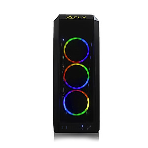 CLX Set VR-Ready Gaming Desktop - Liquid Cooled AMD Ryzen 7 5800X 3.8Ghz 8-Core Processor, 64GB DDR4 Memory, GeForce RTX 3070 8GB GDDR6 Graphics, 1TB SSD, 6TB HDD, WiFi, Windows 11 Home 64-bit, Black
