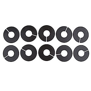 Kesoto Bothyi 10 Pack Clothing Rack Size Dividers Round Hangers Dividers, Baby Closet Size Dividers (10 Pack, Blank), Black