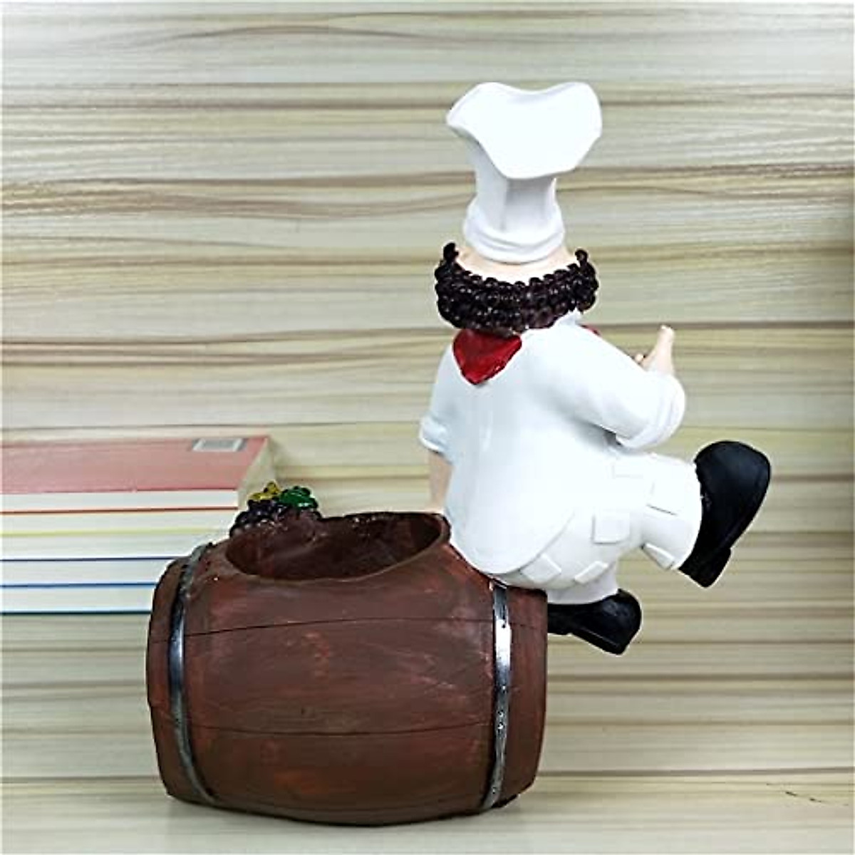 DOUBA Sitting Wine Barrel Chef Wine Rack Decoration Resin Wine Bottle Rack bar Restaurant Decoration Furniture