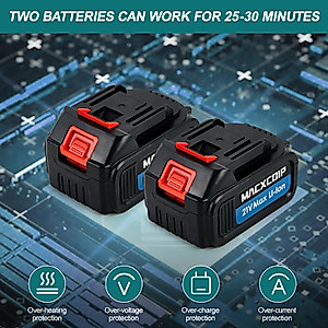 Cordless Leaf Blower - 21V 600W 250CFM 130MPH Electrical Handheld Blower with 2 Batteries & Charger, Battery Powered Leaf Blower Lightweight for Leaf, Snow, Dust Blowing