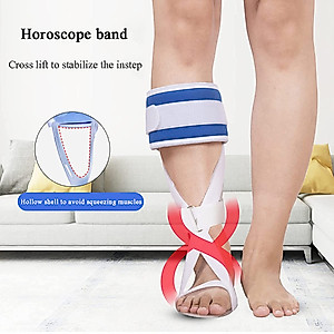 WILLQ Foot Drop Orthosis Ankle-Foot Orthosis Foot Drop Support Brace Padded Drop Foot Brace Ankle Foot Support Foot Drop Stroke Achilles Tendon Injury Keeping Foot Straight Right Angle,Right,Middle