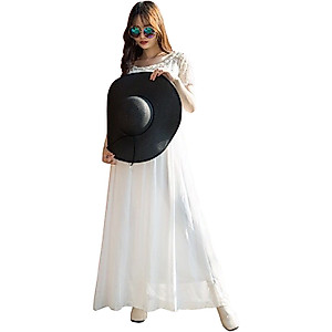 JOYEBUY Women Lady Big Bowknot Straw Hat Floppy Foldable Roll up UV Protection Beach Cap Sun Hat (Style B-Black)