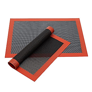 Professional Silicone Bread Baking Mat Non Stick Oven Liner Perforated Steaming Mesh For Half Sheet Size(11-4/5" x 15-3/4")