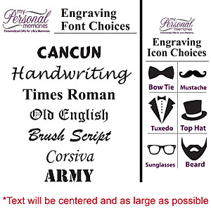 My Personal Memories Custom Engraved Wooden Beard and Mustache Comb - Personalized Grooming Wood Brush Gift with Dual Action Teeth for Men, Guys, and Him