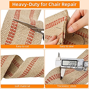 YaeCCC Craft Jute Webbing Tape, 3.5" x 10 Yd Rolls 11 lbs