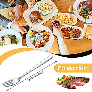 Minatee 100 Pieces Dinner Forks Bulk Set 6.9 Inches Stainless Steel Metal Forks Silverware Flatware Fork Salad Forks Table Fork Mirror Polished for Home Kitchen Restaurant Eating Silverware Utensils