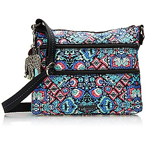 Sakroots Women's Bag in Eco-Twill, Multifunctional Purse with Adjustable Strap & Zipper Pockets, Sustainable & Durable Design, Multi Ikat World